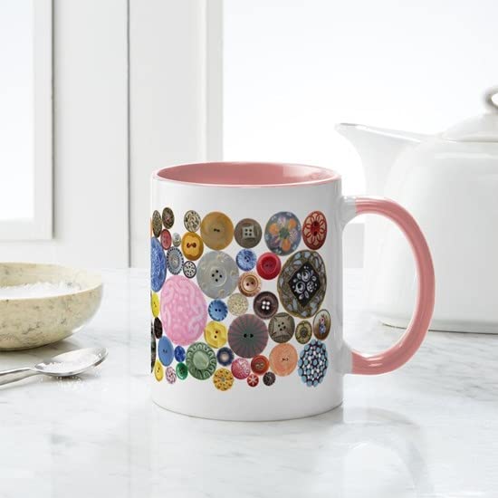 CafePress Button Mugs Mug Ceramic Coffee Mug, Tea Cup 11 oz