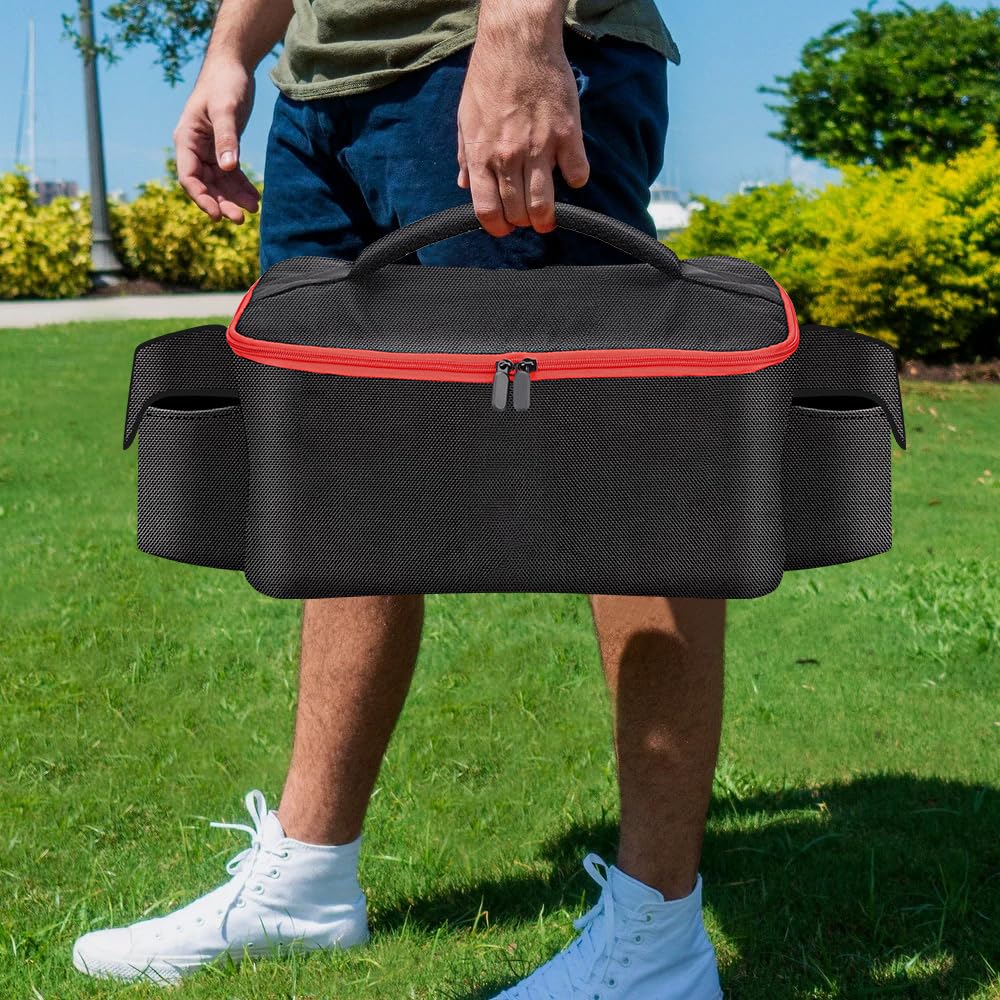 Air Compressor Bag Compatible with Milwaukee M18 Inflator 2848-20,with Pocket for Battery Pack,for 18V 3.0 to 9.0 Ah Battery,Milwaukee Air Compressor Storage Carrying Bag((Box only)
