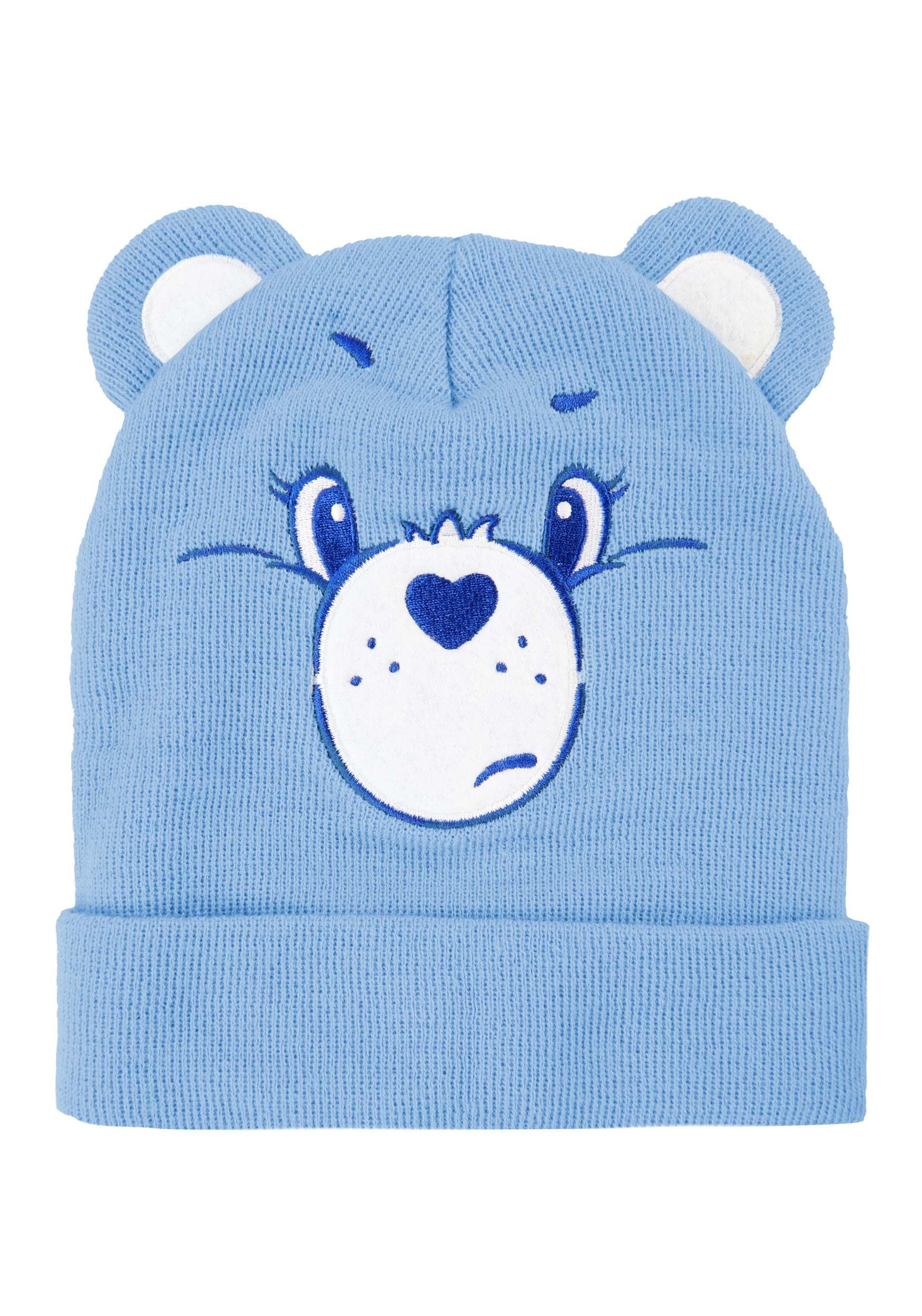 FUN.COM Grumpy Bear Knit Hat Standard Blue