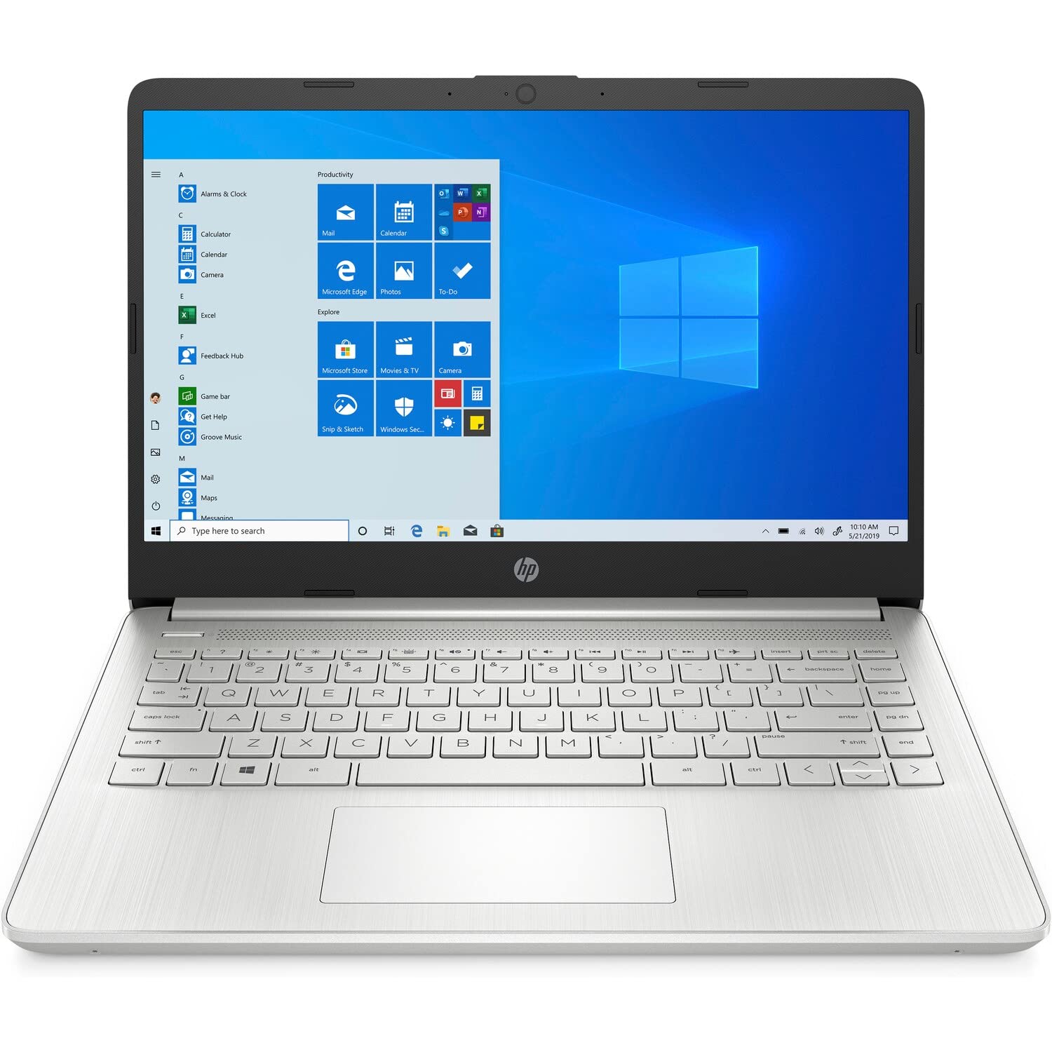 HP 14-inch HD Laptop AMD Athlon Gold 4GB DDR4 RAM 256GB SSD, AMD Radeon Graphics, Windows 10 Home, SD Card Reader, HDMI, USB Type C, Wifi, Bluetooth, 14-fq0052nr Computer Natural Silver (Renewed)