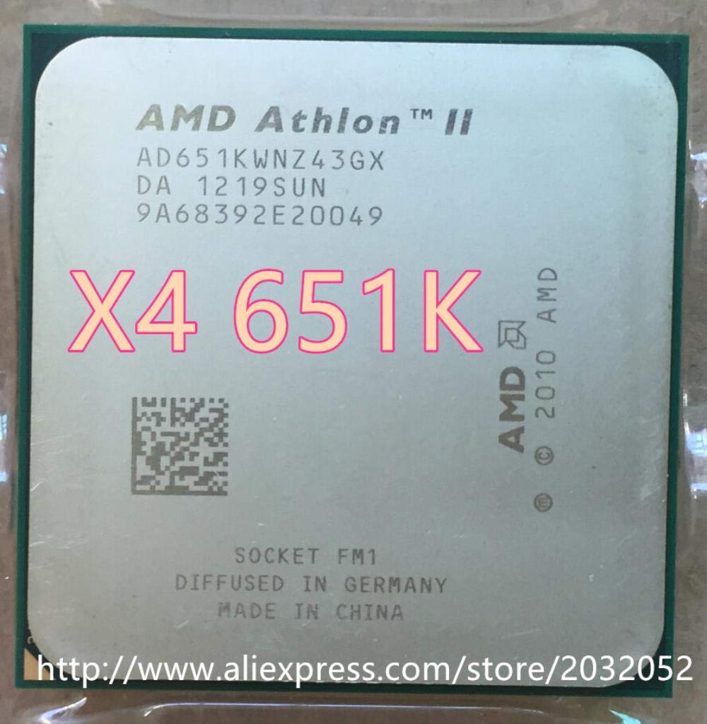 AMD Athlon II X4 651K 4MB/45nm/3.0GHz Quad-Core AD651KWNZ43GX CPU Processor Socket FM1 X4 651