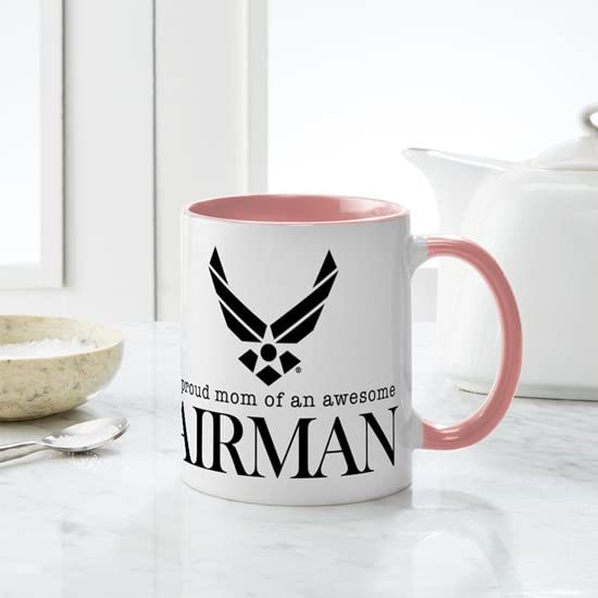 CafePress U.S. Air Force Proud Mom Of An A Ceramic Coffee Mug, Tea Cup 11 oz