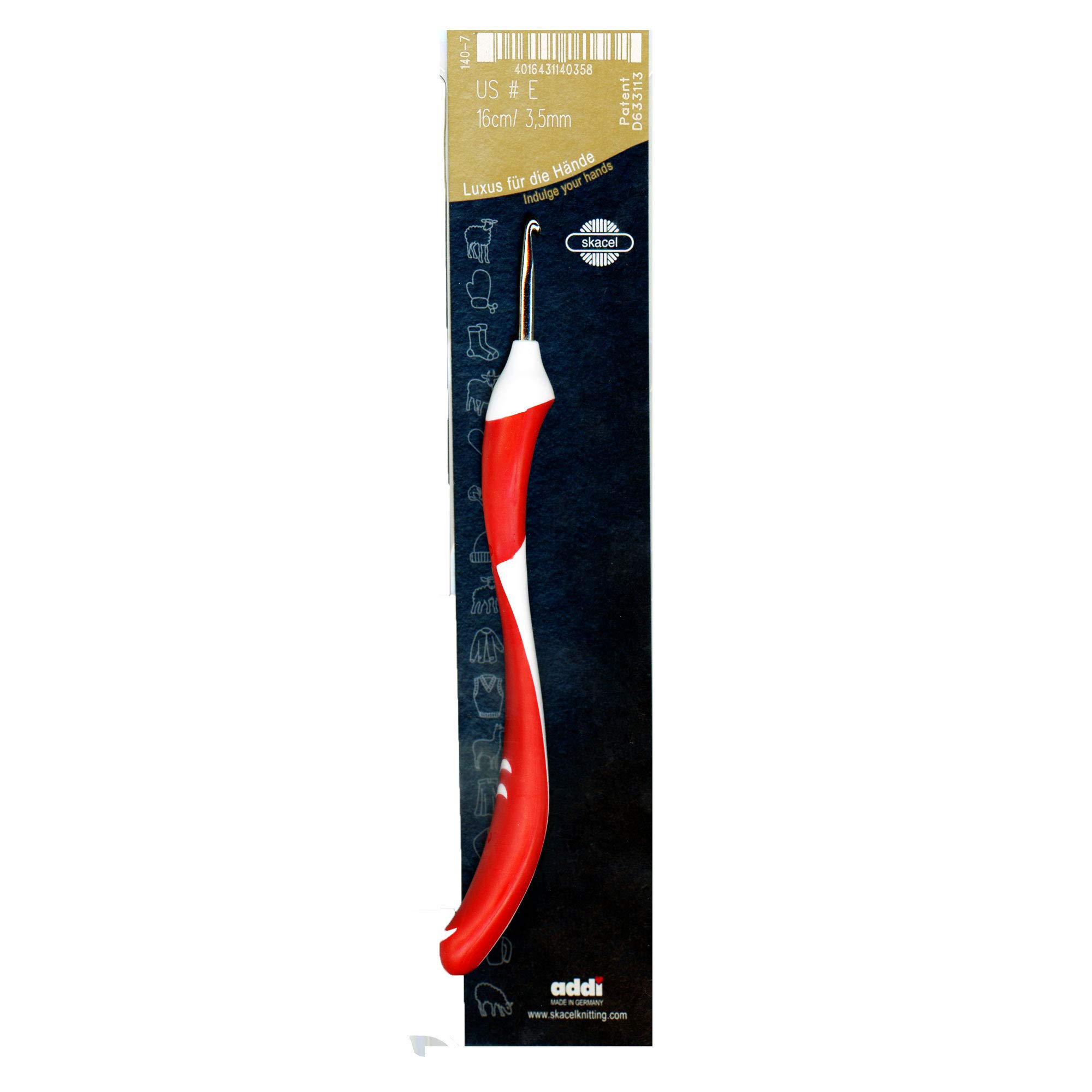 addi Crochet Hook Swing 6.25 inch (16cm) Size US E (3.5mm)