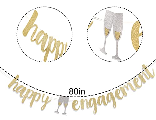 Happy Engagement Banner - Engagement Party Decorations Sign,engaged Party Decoration,wedding Engagement Banners, Wedding Shower Bride to Be Decorations,