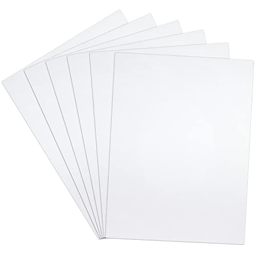 Zuvas White ABS Plastic Sheet 12" x 16" x 0.06" 6 Pack, Moldable Than Acrylic Sheet, Flexible Than Plexiglass Sheet, DIY Materials for Home Decor, Handcrafts (Matte & Textured Finish)