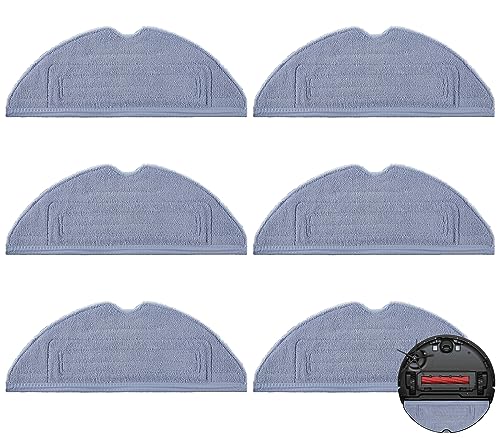 6 PCS Vacuum Mop Replacement Pads for Roborock S7 S7+ T7 T7S T7 Plus S7 MaxV Plus S8 Pro Ultra G20 Reusable Hard Floor Cloth Microfiber Soft Pad Expert Wet Replacement