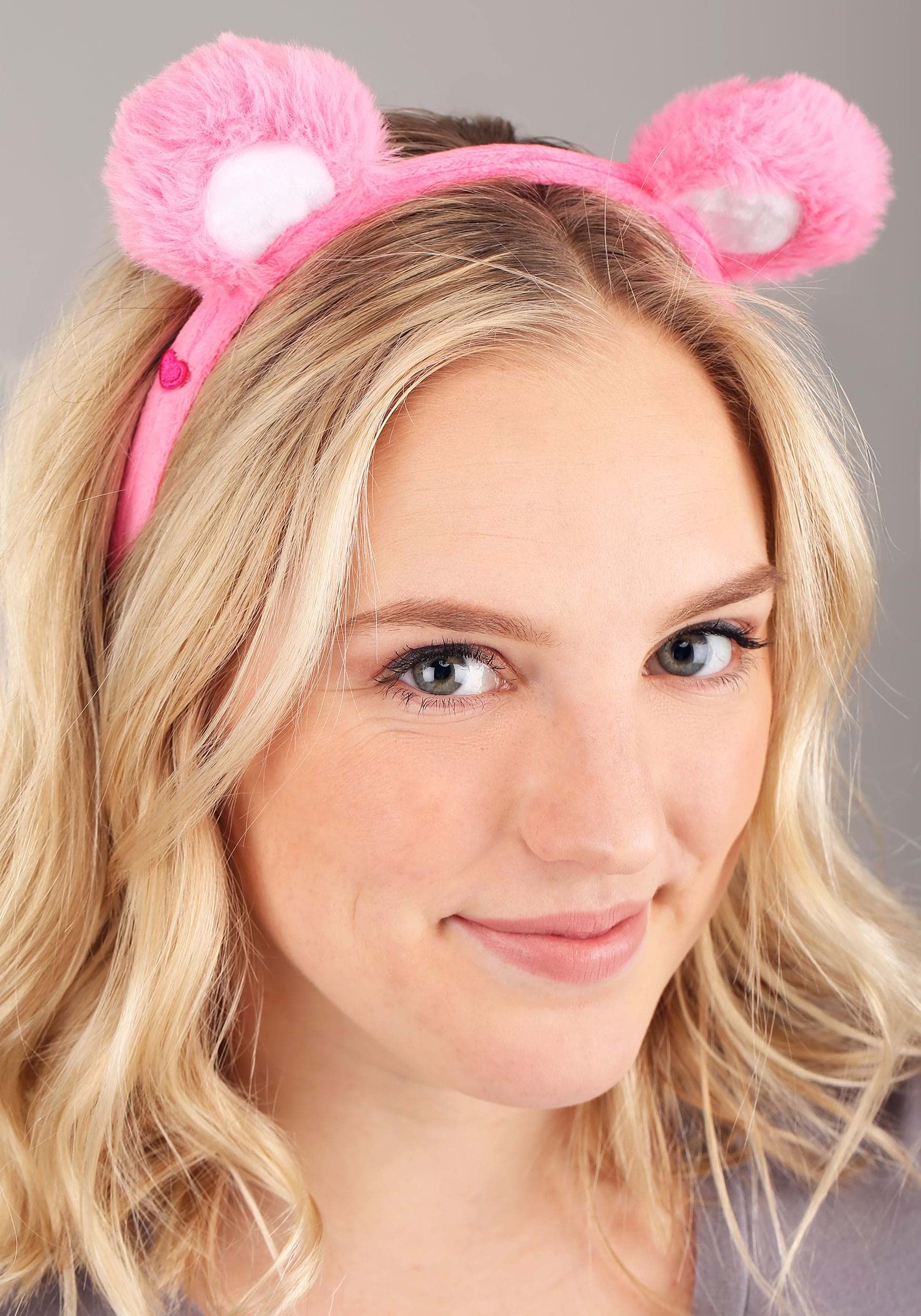 Fun Costumes Cheer Bear Care Bears Ears & Patch Accessory Kit - Faux Fur Ears with Iron-On Patch, Officially Licensed