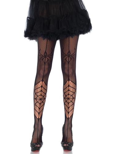 Leg Avenue womens Spiderweb Net Tights Costume Hosiery, Black, One Size US