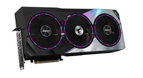 Gigabyte GeForce RTX 4090 AORUS Master 24GB Graphics Card - 24GB GDDR6X, 384bits, LCD Edge View, RGB Fusion, Core 2550Mhz, Metal Back Plate, DP 1.4, HDMI 2.1a, NVIDIA DLSS 3, GV-N4090AORUS M-24GD