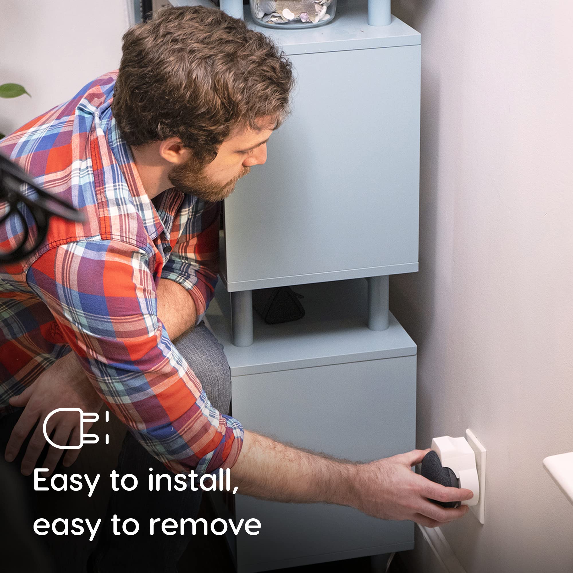 doqxD Outlet Wall Mount Holder for Google Nest Mini and Google Home Mini: Essentials Made for Google Home - Fits All Google Mini Generations (2-Pack, Frost White)