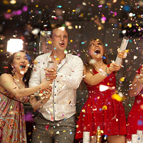 Large Confetti Cannons Multicolor - 8 Pack Confetti Poppers Bulk, Streamer Cannons| Party Poppers Confetti Shooters| Glitter cannons for Celebrations, Photography, Birthday, Glitter Bomb Prank Package