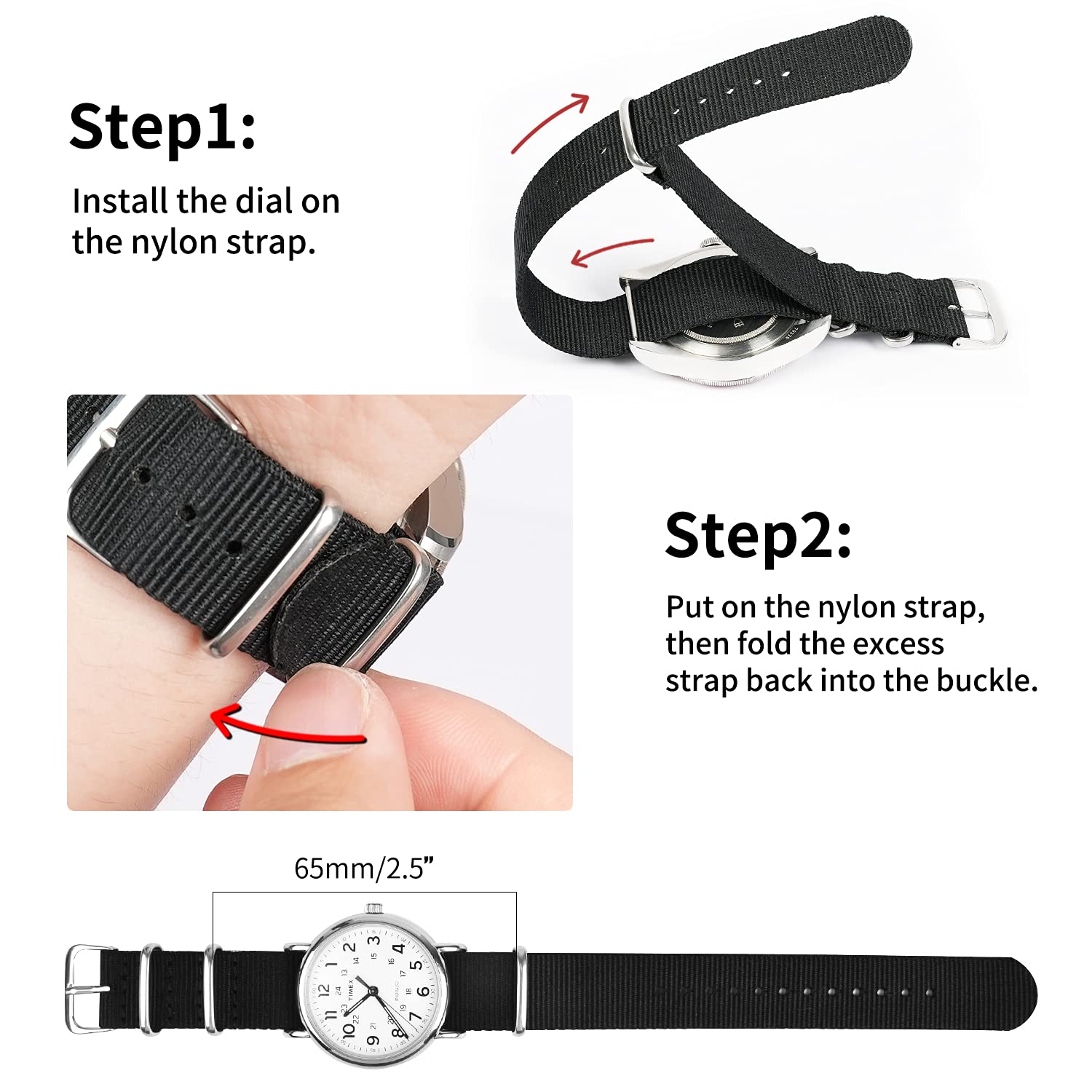 Ritche Christmas Gift 18mm Nylon Straps Nylon Watch Bands Compatible with Timex Expedition Watch for Men Women (4 Packs), White Elephant Gifts, Stocking Stuffers for Men
