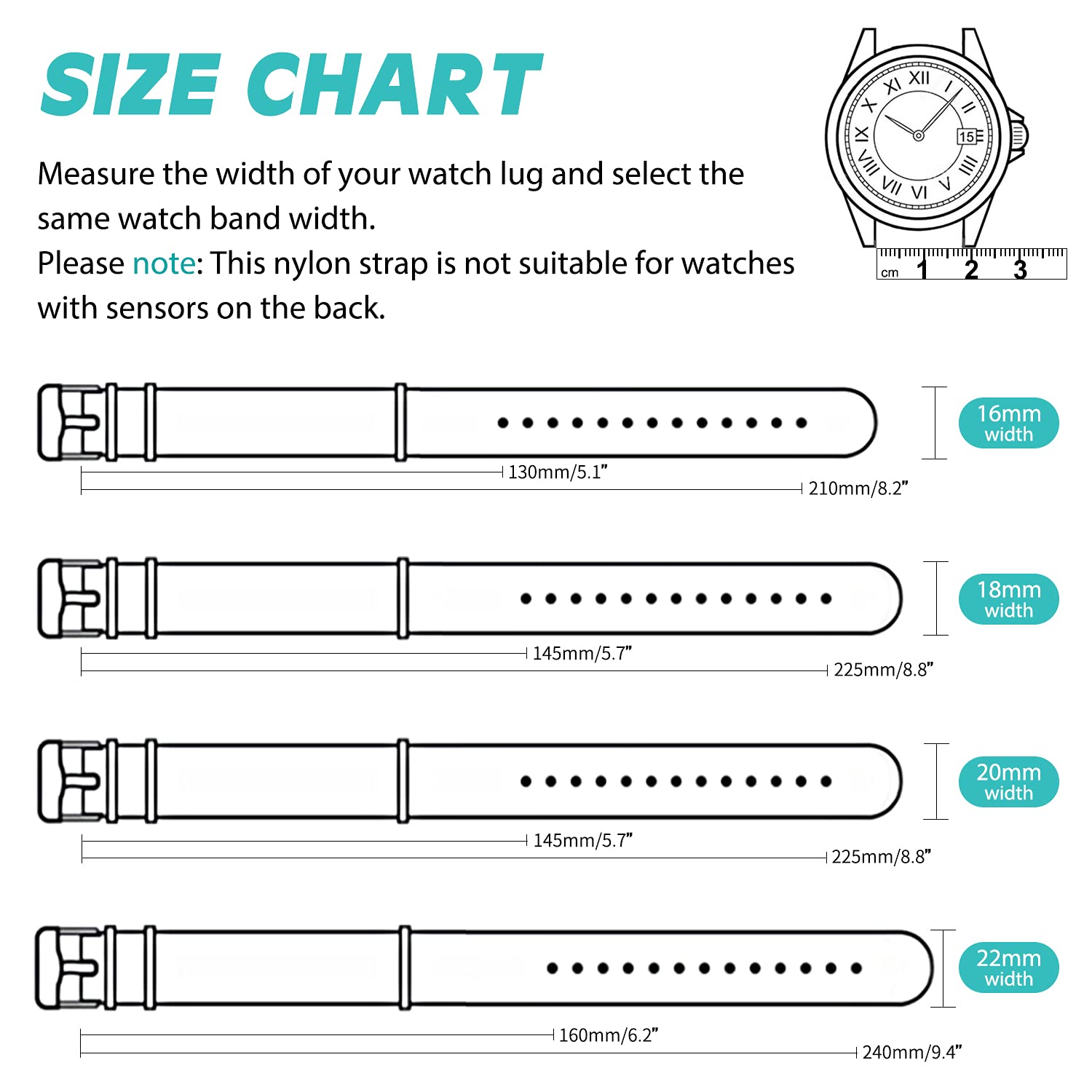 Ritche Christmas Gift 18mm Nylon Straps Nylon Watch Bands Compatible with Timex Expedition Watch for Men Women (4 Packs), White Elephant Gifts, Stocking Stuffers for Men