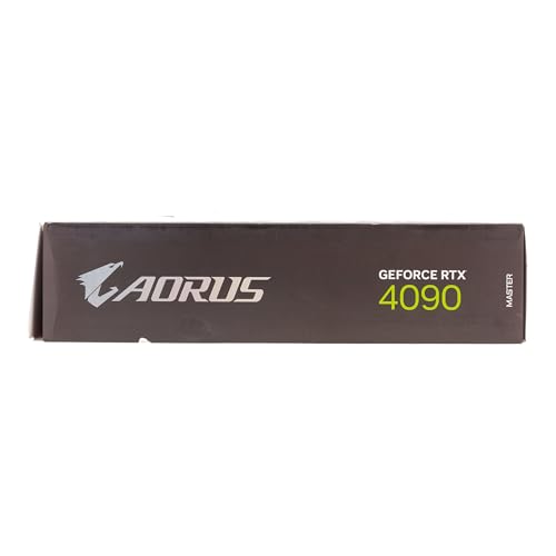 Gigabyte GeForce RTX 4090 AORUS Master 24GB Graphics Card - 24GB GDDR6X, 384bits, LCD Edge View, RGB Fusion, Core 2550Mhz, Metal Back Plate, DP 1.4, HDMI 2.1a, NVIDIA DLSS 3, GV-N4090AORUS M-24GD
