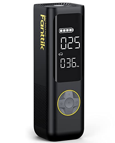 Fanttik X8 APEX™ Tire Inflator Portable Air Compressor, 1 Min Fast Inflation, 150PSI Cordless Tire Inflator with LED Dual Screen, Suitable for MPV, Car, E-Bike, Motorcycle, Up to 26.3″ Tires