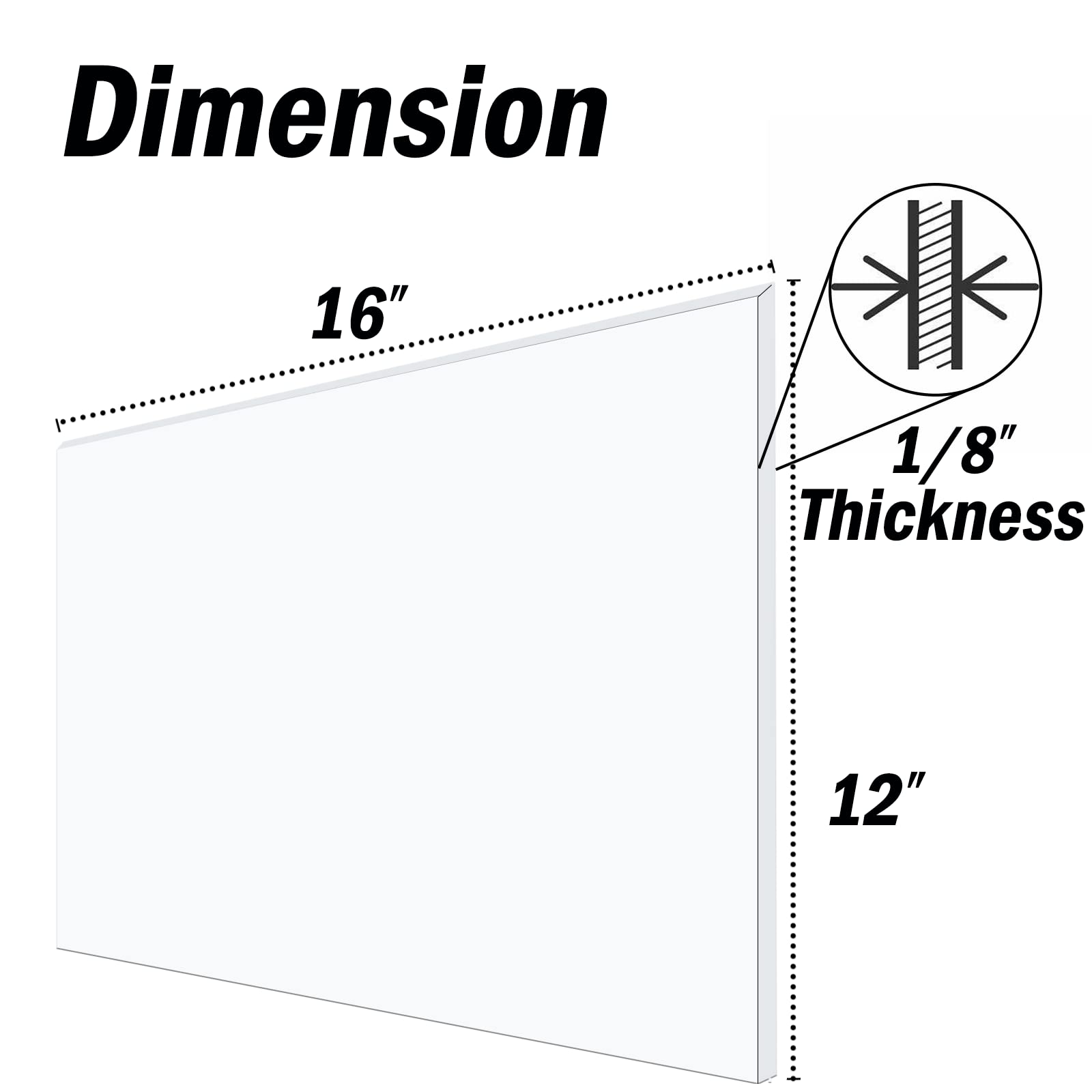 3 Pack Acrylic Sheet Plexiglass 12" x 16" x 1/8" Thick, Clear Cast 3mm 12x16 Plexi Glass Panel Use for Craft Projects, Picture Frames, Laser Engraving Sign Blanks or Cutting to Display Sizes.