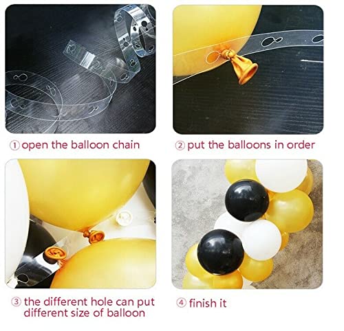 Balloon Arch Kit Balloon Decorating Strip Kit for Garland, 2 Rolls Balloon Tape Strips with 2 Rolls Balloon Glue Point Dots Stickers for Party Wedding Birthday Decorations