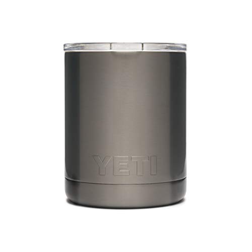 YETI Rambler 10 oz Lowball, Vacuum Insulated, Stainless Steel with Standard Lid, Graphite