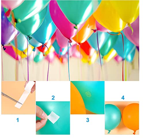 Balloon Arch Kit Balloon Decorating Strip Kit for Garland, 2 Rolls Balloon Tape Strips with 2 Rolls Balloon Glue Point Dots Stickers for Party Wedding Birthday Decorations