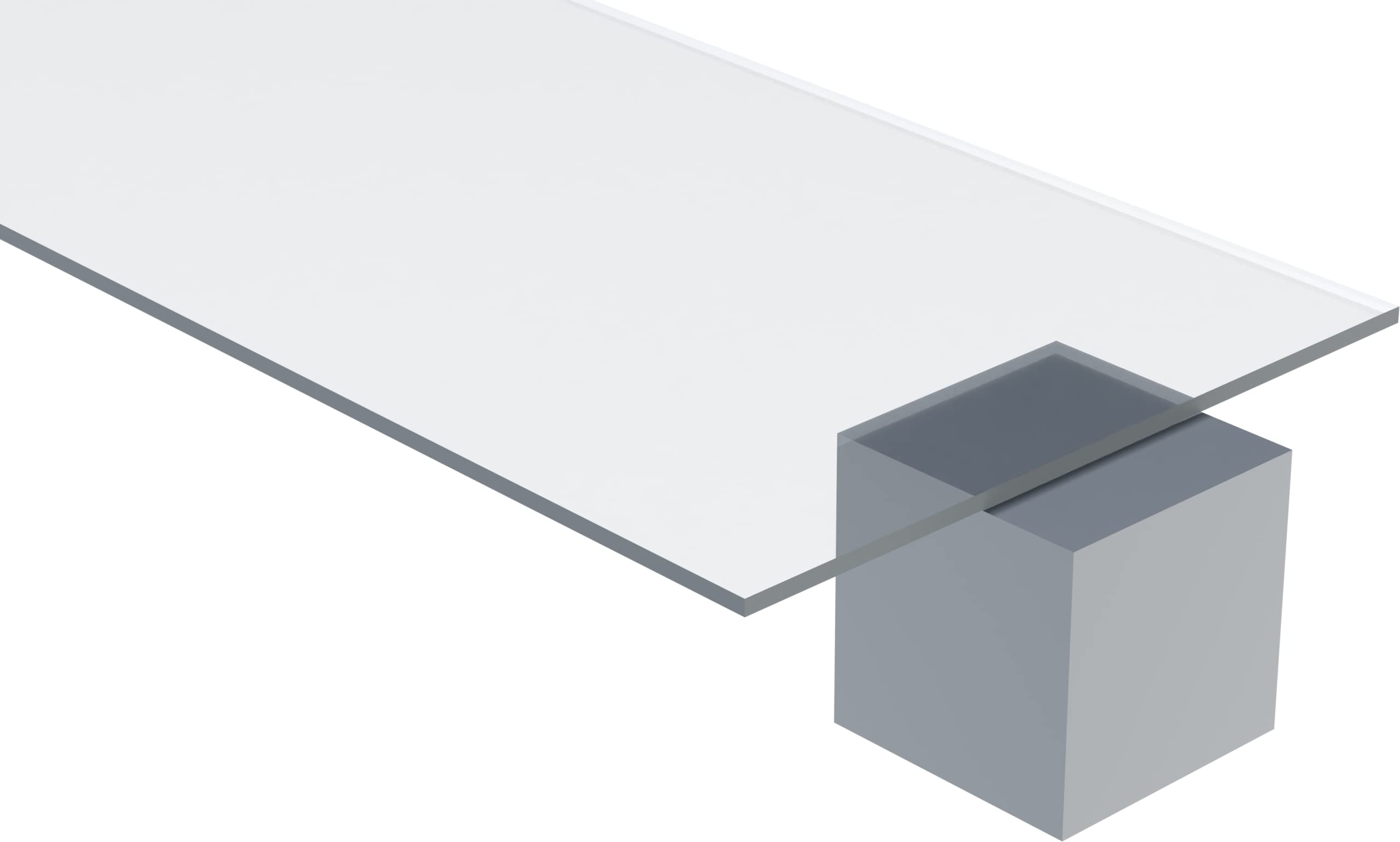 Clear Acrylic Plexiglass Sheet - 1/4" Thick - 18" x 48"