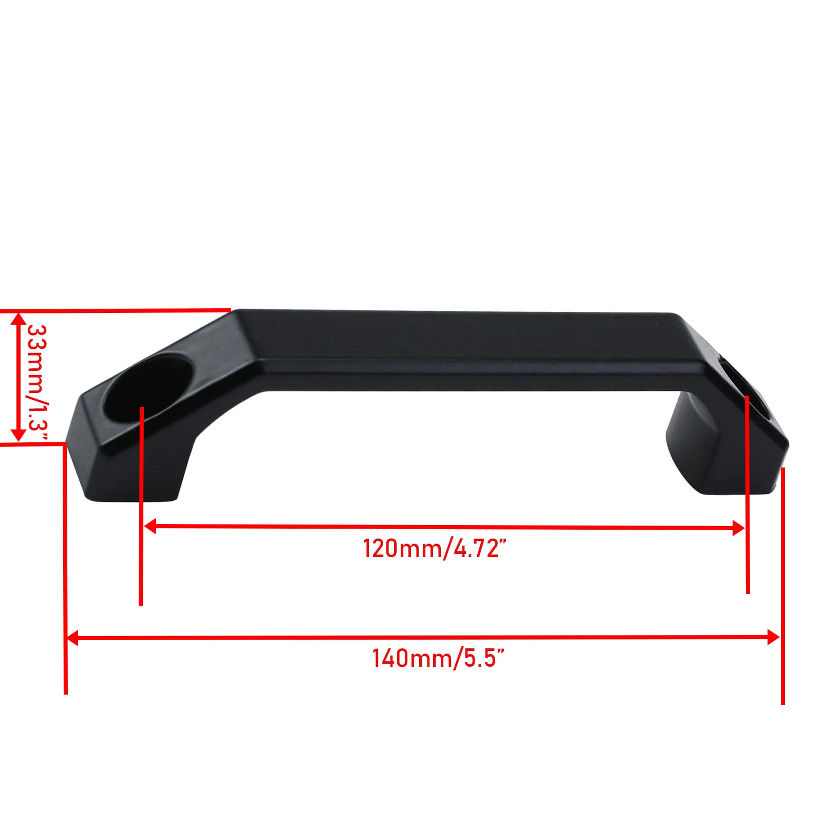 Semetall 2pcs Black Door Cabinet Pull Handles Suitable for Modern Drawer Handles Bridge Pulls Handles for Cupboard Arched Decorative Closets Door Handles Bookcases Cabinet Handles(140mm×33mm)