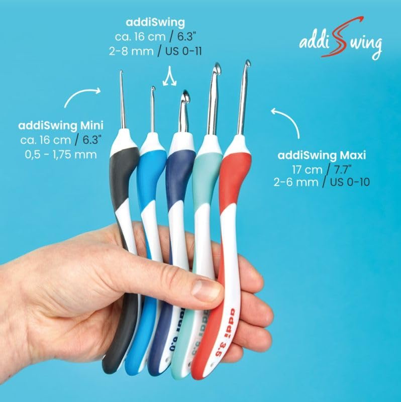 Gründl AD1407016-2.50 Crochet Hooks Swing, 16cm 2.50mm, Yellow