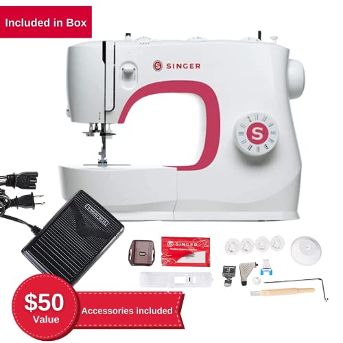 SINGER | MX231 Sewing Machine With Accessory Kit & Foot Pedal - 97 Stitch Applications - Simple & Great for Beginners