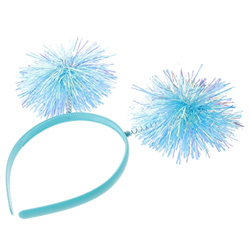 FELTECHELECTR Fluffy Headband Headband Pink Party Supplies Womens Head Bands Prom Photo Props Girl Headband Scrunchies for Women Birthday Hair Band Birthday Headbands for Women Blue Miss