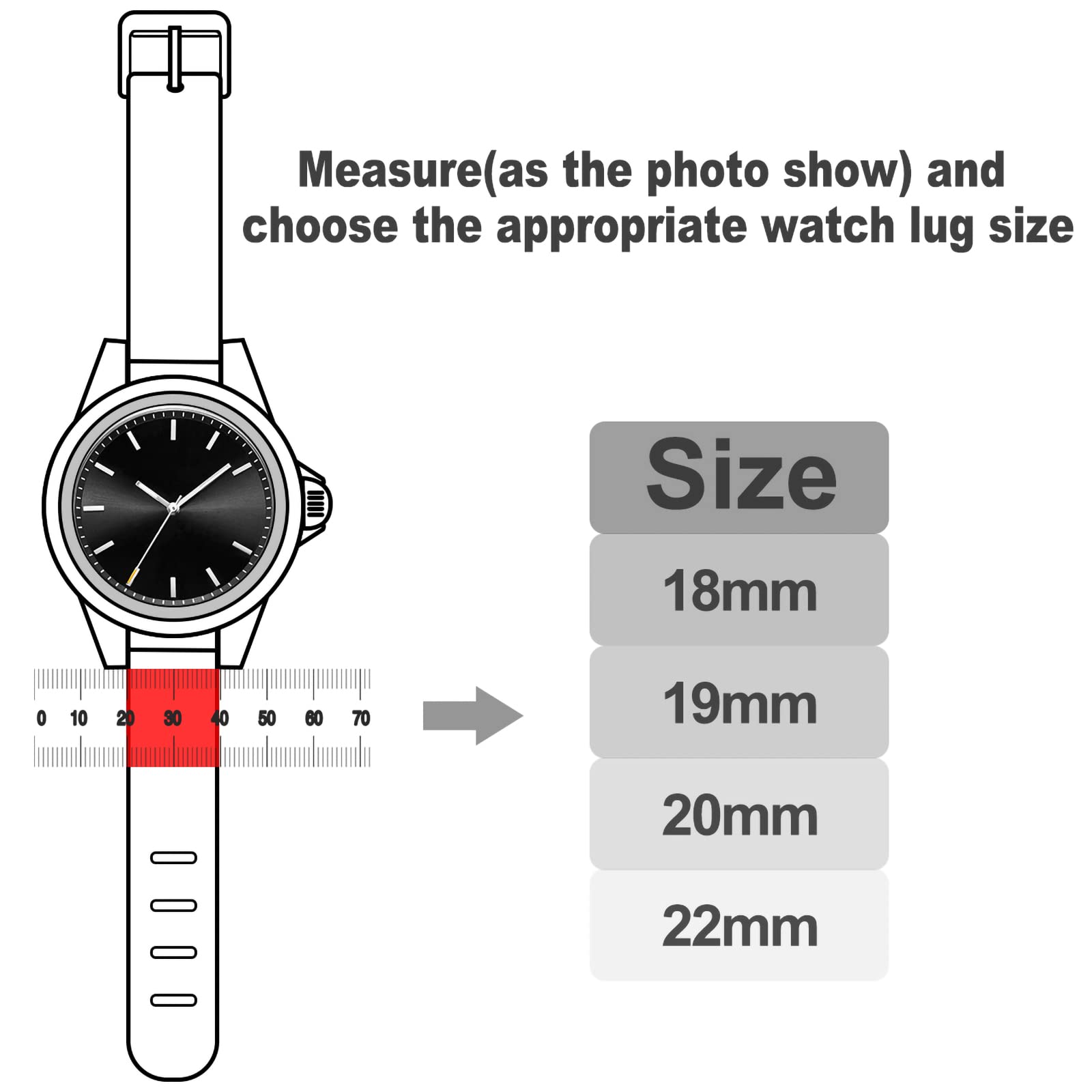 WOUKUP Silicone Watch Bands Quick Release Rubber Watch Strap 18mm 19mm 20mm 21mm 22mm 24mm Replacement Sport Watchbands for Men and Women