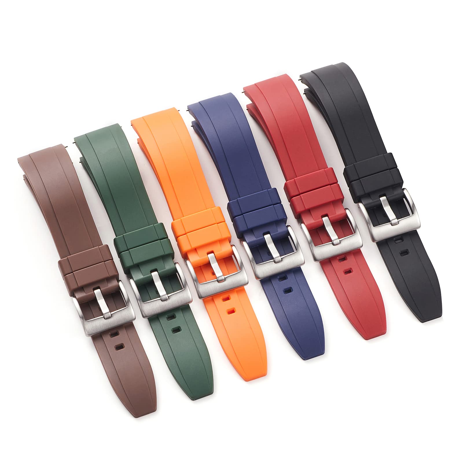 WOUKUP Silicone Watch Bands Quick Release Rubber Watch Strap 18mm 19mm 20mm 21mm 22mm 24mm Replacement Sport Watchbands for Men and Women