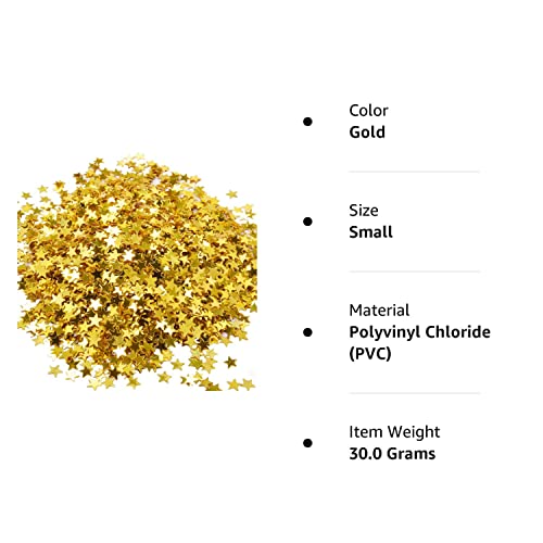 EBOOT Star Confetti Star Table Confetti Metallic Foil Stars Sequin for Party Wedding Decorations, 30 Grams/ 1 Ounce (Gold)