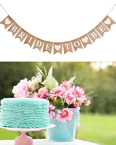 Shimmer Anna Shine Bride to Be Burlap Banner for Bridal Shower, Bachelorette, Engagement and Wedding Party Decorations