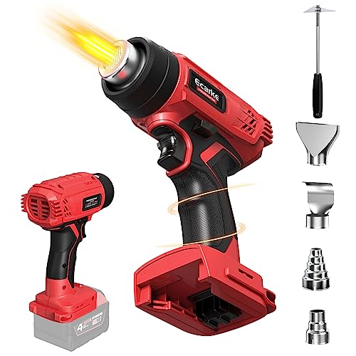 Ecarke Cordless Heat Air Gun for Milwaukee m18 18V Battery,350W 990℉ Rated Temperature Heat Gun Fast Heating for Milwaukee heat gun for Epoxy Resin/DIY Shrink PVC Tubing/Wrapping/Crafts(Tool only)
