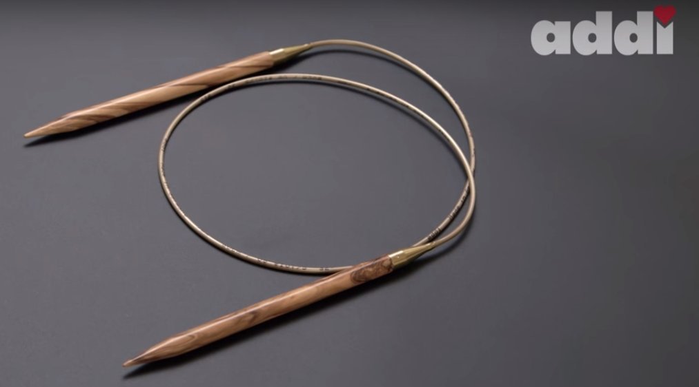 Addi Olive Wood 32 inch (80cm) Circular Knitting Needles; US size 10 (6 mm), Made in Germany - 575-7/80/6