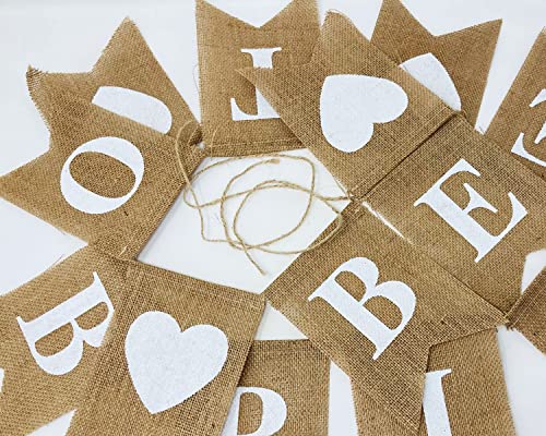 Shimmer Anna Shine Bride to Be Burlap Banner for Bridal Shower, Bachelorette, Engagement and Wedding Party Decorations