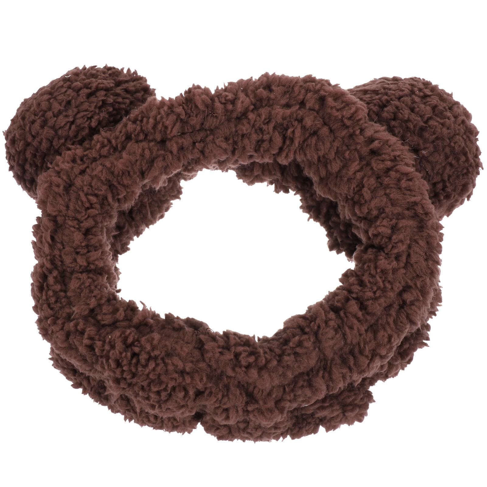 Beaupretty Face Wash Headband Bear Ears Headband Animal Ear Spa Headband Cute Makeup Hairband Shower Yoga Head Wraps for Girls Women (Coffee)