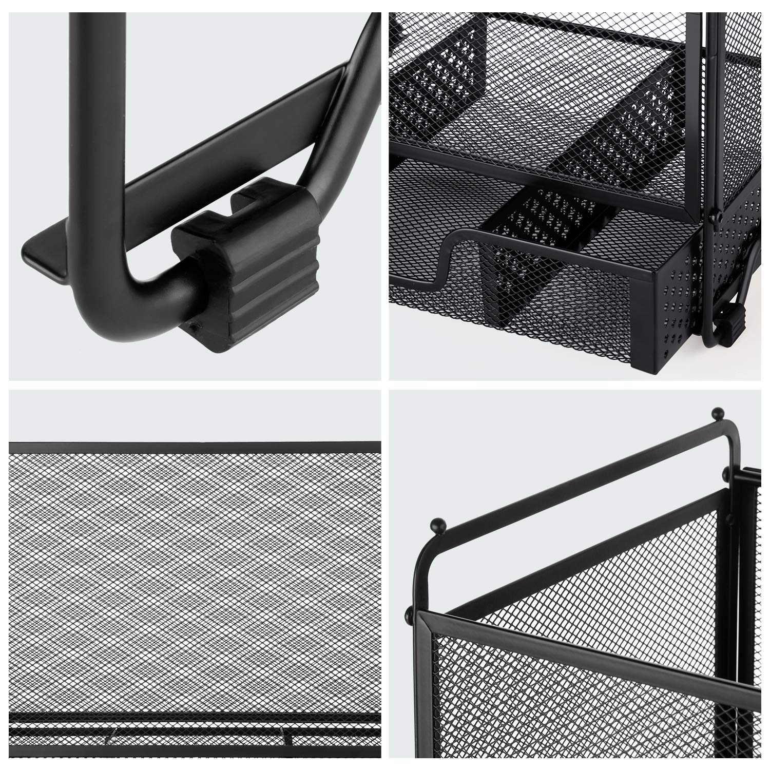 Bextsware Auledio Mesh Basket Files Box with Sliding Drawer for Hanging Files, Desk File Folder Metal Organizer Storage for Office, School, Countertop, Desktop