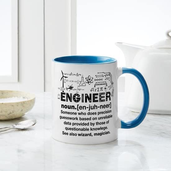 CafePress Engineer Funny Definition Mugs Ceramic Coffee Mug, Tea Cup 11 oz