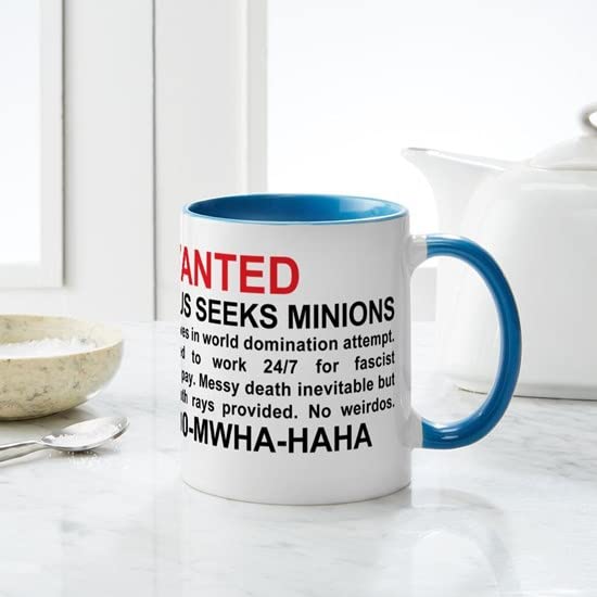 CafePress Evil Genius Seeks Minions Mug Ceramic Coffee Mug, Tea Cup 11 oz