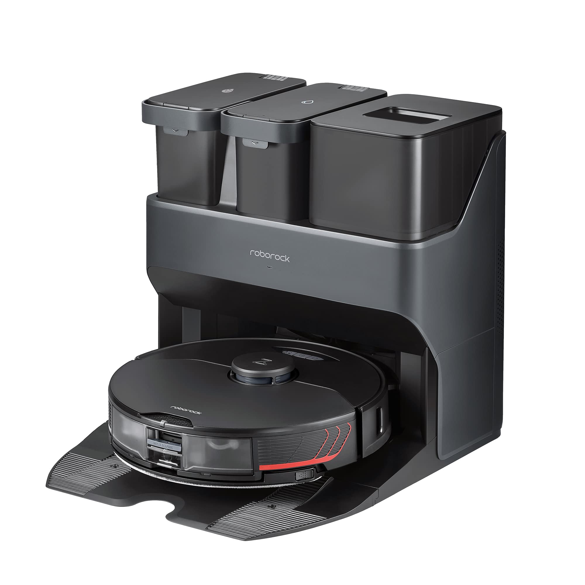 roborock S7 MaxV Ultra Robot Vacuum and Mop, Auto Mop Washing with Empty Wash Fill Dock, Self-Emptying, Self-Refilling, ReactiveAI 2.0 Obstacle Avoidance, 5100Pa Suction, Works with Alexa (Renewed)