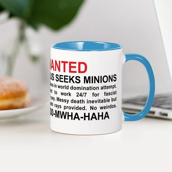 CafePress Evil Genius Seeks Minions Mug Ceramic Coffee Mug, Tea Cup 11 oz