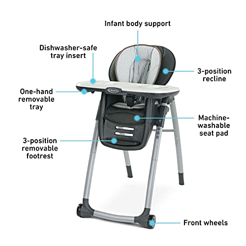 Graco Table2Table Premier Fold 7 in 1 Convertible High Chair | Converts to Dining Booster Seat, Kids Table and More, Tatum