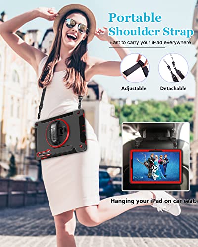 Case for Samsung Tab S7/S8 11 Inch 2022: Military Grade Shockproof Protective TPU Cover for Galaxy Tablet S7 11 Inch 2020 W/Stand - Handle - Shoulder Strap - S-Pen Holder -Mint Green
