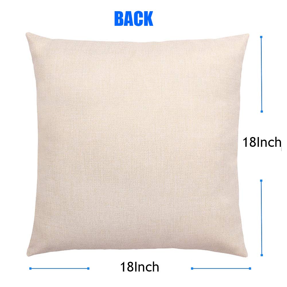 Fukeen Floral Saying Decorative Pillow Covers Inspirational Quotes Home Decor Cotton Linen Throw Pillow Cases Square Standard 18x18 Inch Pillowcase Cushion Cover, She Believed She Could So She Did