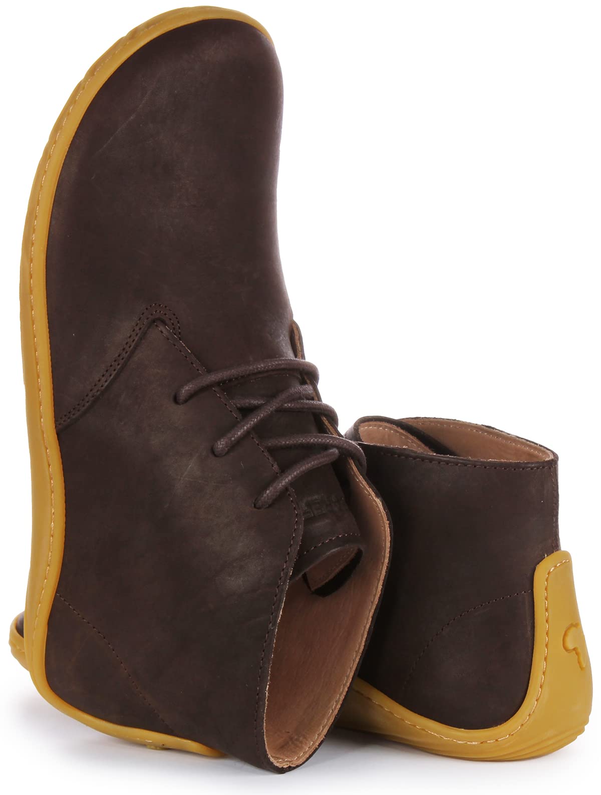 Vivobarefoot Addis Desert Men's Rich-Leather Natural Midtop Bt Ankle Boots (Brown, Size 10)