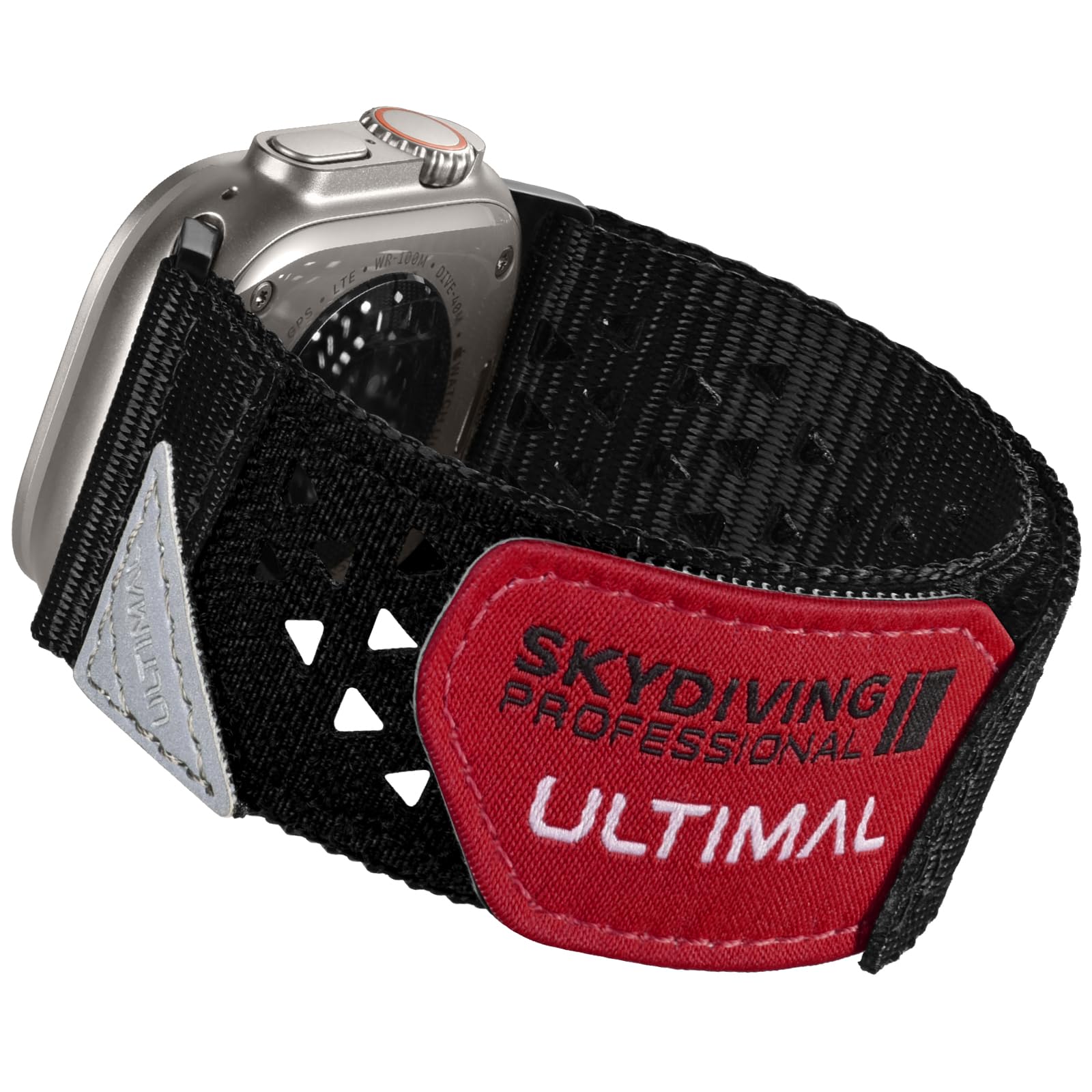 ULTIMAL Band Compatible with Apple Watch 49mm/45mm/44mm/42mm, Wide Loop Nylon Sports Strap, Hollow Out Breathable Design for iWatch Series 9/8/7 6/5/4/SE/SE2 3/2/1 Ultra 2/1 (49mm/45mm/44mm/42mm L,