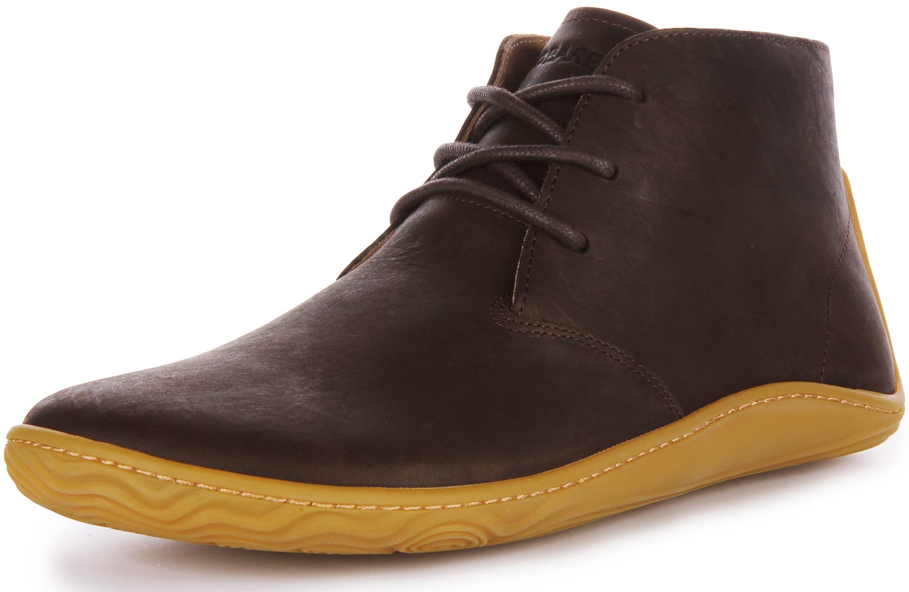 Vivobarefoot Addis Desert Men's Rich-Leather Natural Midtop Bt Ankle Boots (Brown, Size 10)
