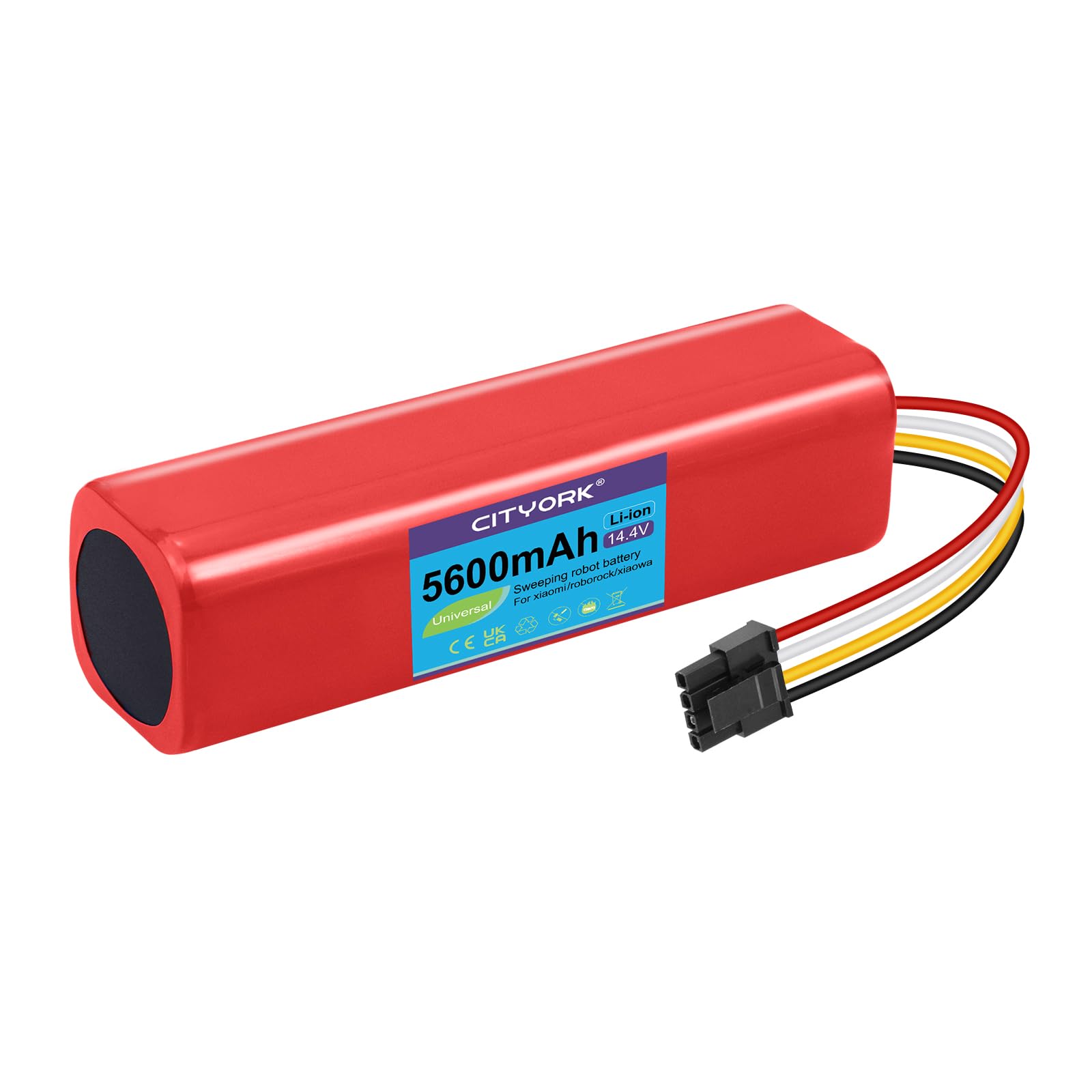 CITYORK Replacement Battery for Xiaomi Roborock S4 S4 Max S5 S5 Max S6 S7 S55 S50 S51 S55, for Xiaowa C10 E25 E20 E35 Vacuum Robot Cleaner, 5600mAh 14.4V