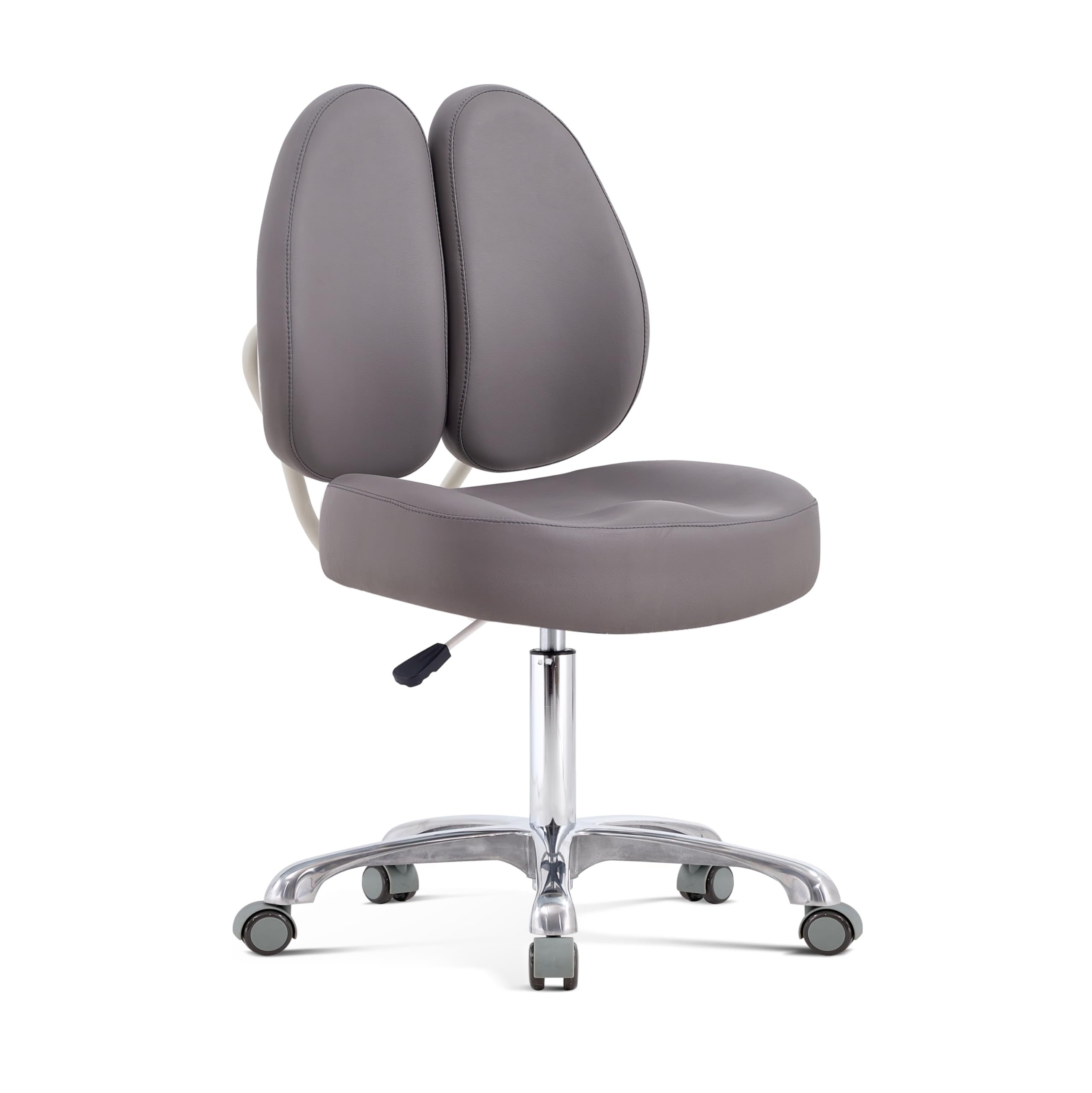 HNKastela Rolling Chair with Back Support - Height Adjustable Shop Stool with Wheels for Esthetician, Lash, Makeup, Computer, Classroom, Studio