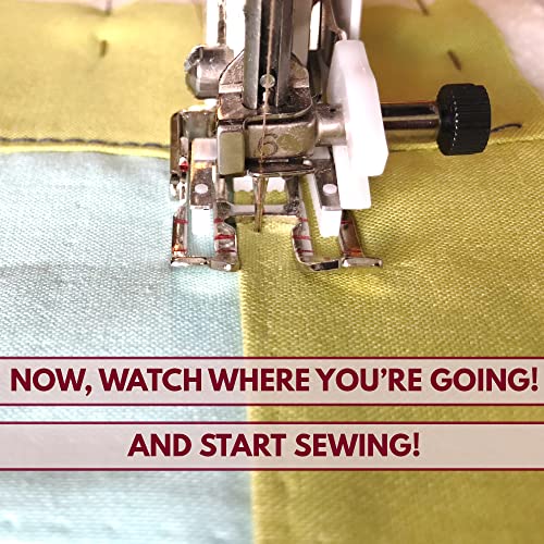 Madam Sew Open Toe Walking Foot for Quilting and Sewing | Stitch Through Multiple Layers and Match Prints | Compatible with Low-Shank Sewing Machine | Brother, Singer, Janome, Babylock & More